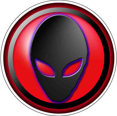 Alienware Red Blue Face Logo vinyl sticker printed vinyl decal - AG Design