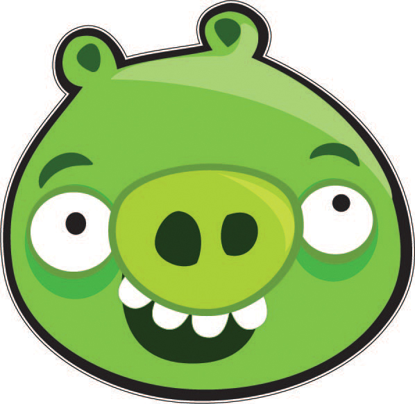 Angry Bird Pig vinyl sticker printed vinyl decal - AG Design