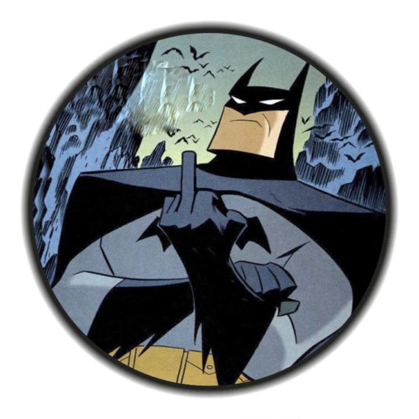 Batman Rude Showing Middle Finger American Superhero Vinyl Sticker