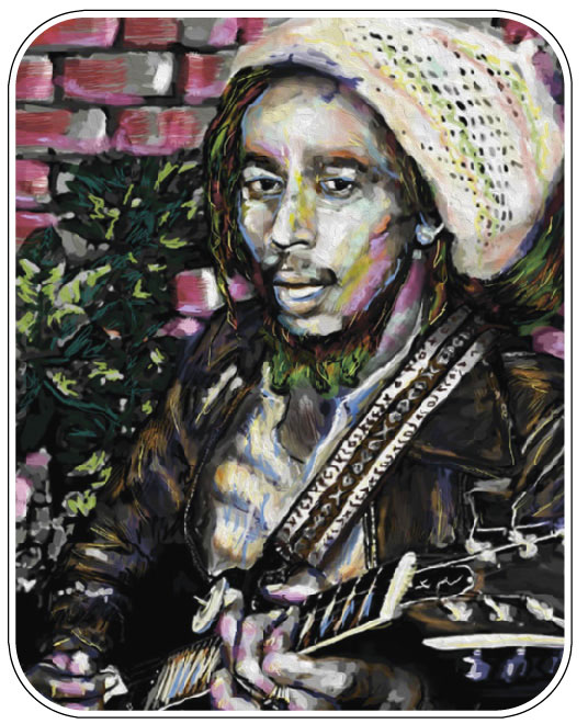 Bob Marley Art vinyl sticker printed vinyl decal - AG Design