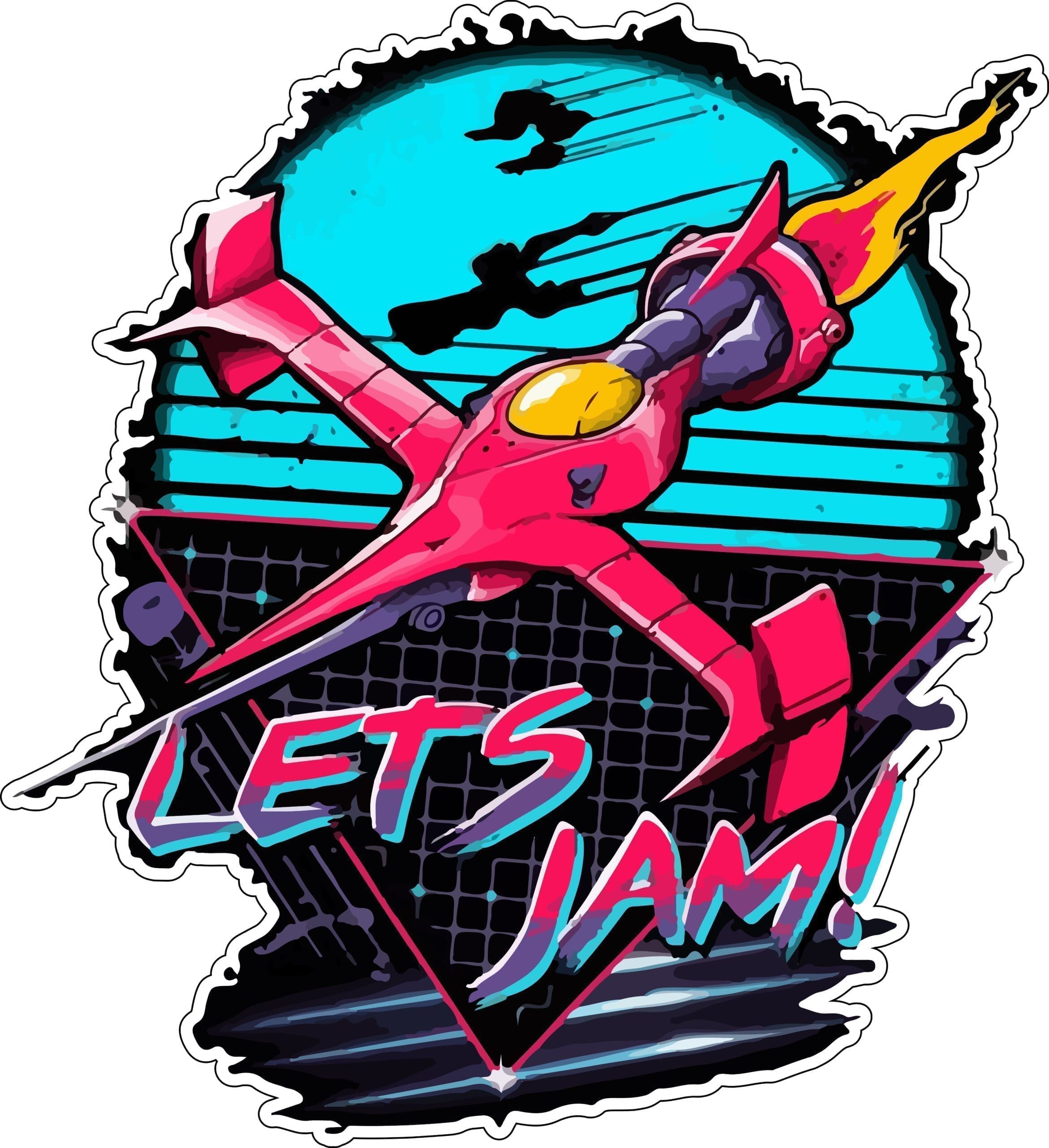 Cowboy Bebop Retro Lets Jam Rad Swordfish Bounty Hunter Space Ship