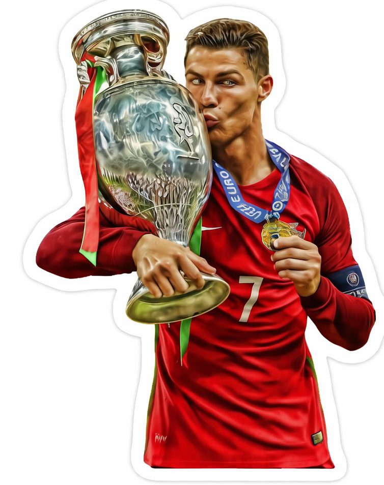 Cristiano Ronaldo Portugal CR 7 vinyl sticker/ printed decal / label