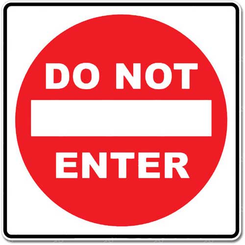 Do Not Enter Red Sign Warning Notice vinyl sticker printed vinyl decal ...