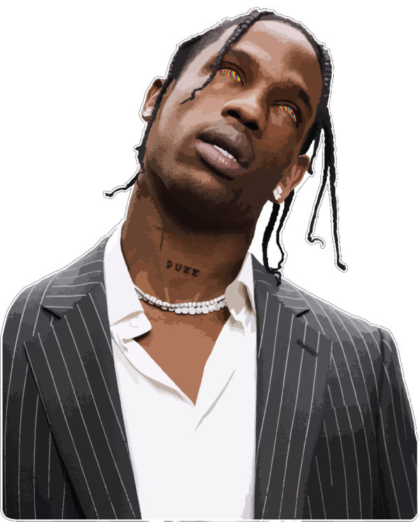 Travis Scott Psychedelic Eyes Rapper Vinyl Sticker