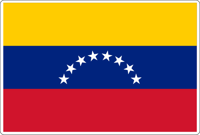 Venezuela Flag vinyl sticker / printed decal label autocollant poster